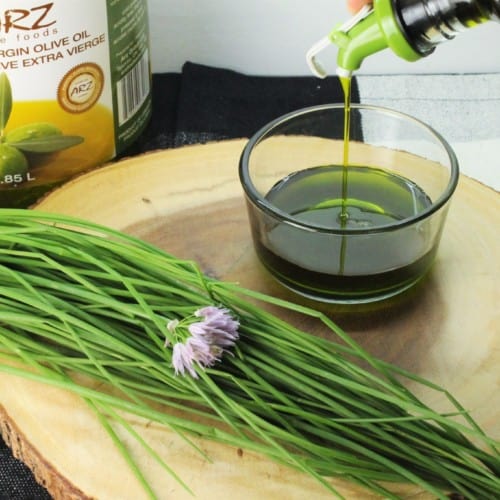 Vibrant Green Chive Oil - Earth, Food, and Fire