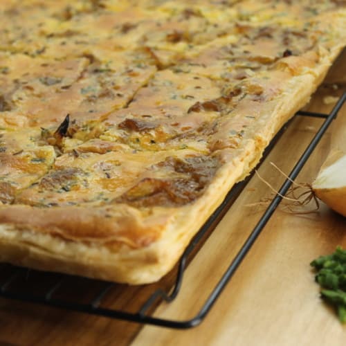 German Caramelized Onion Tart - Zwiebel Kuchen - Earth, Food, and Fire