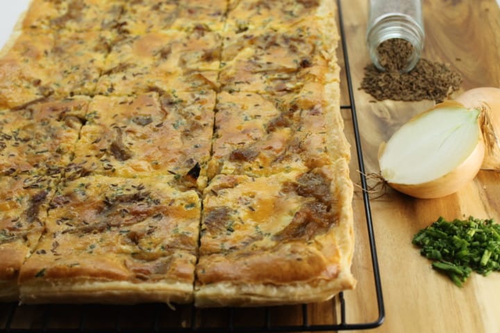 German Caramelized Onion Tart - Zwiebel Kuchen - Earth, Food, and Fire