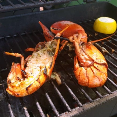 Grilled Atlantic Lobster Brushed with Garlic Butter & Herbs - Earth ...