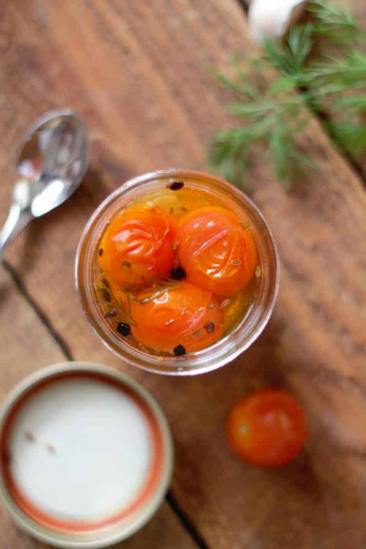 Pickled Cherry Tomatoes (With Canning Instructions) - Earth, Food, and Fire