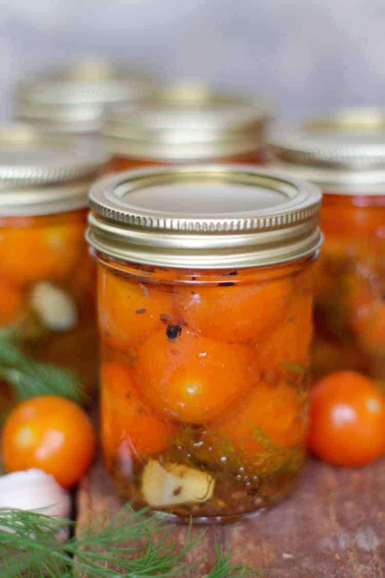 Pickled Cherry Tomatoes (With Canning Instructions) - Earth, Food, and Fire